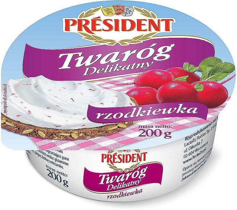 President Président Twaróg Delikatny Z Rzodkiewką 200G - Ceny i opinie ...