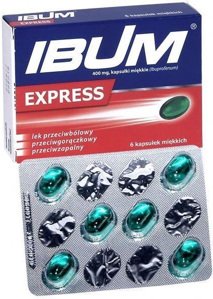 Ibum express 400 mg x 6 kaps - Opinie i ceny na Ceneo.pl