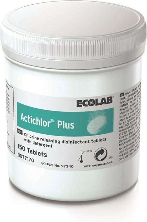 Ecolab Actichlor Plus Domycia I Dezynfekcji Powierzchni 150tabl ...
