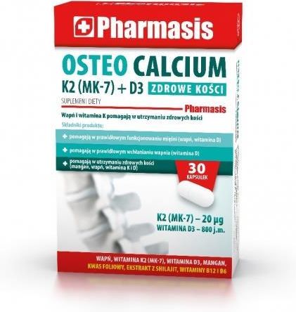 Pharmasis Osteo Calcium K2 MK-7 + D3 Zdrowe kości 30 kaps - Opinie i ...