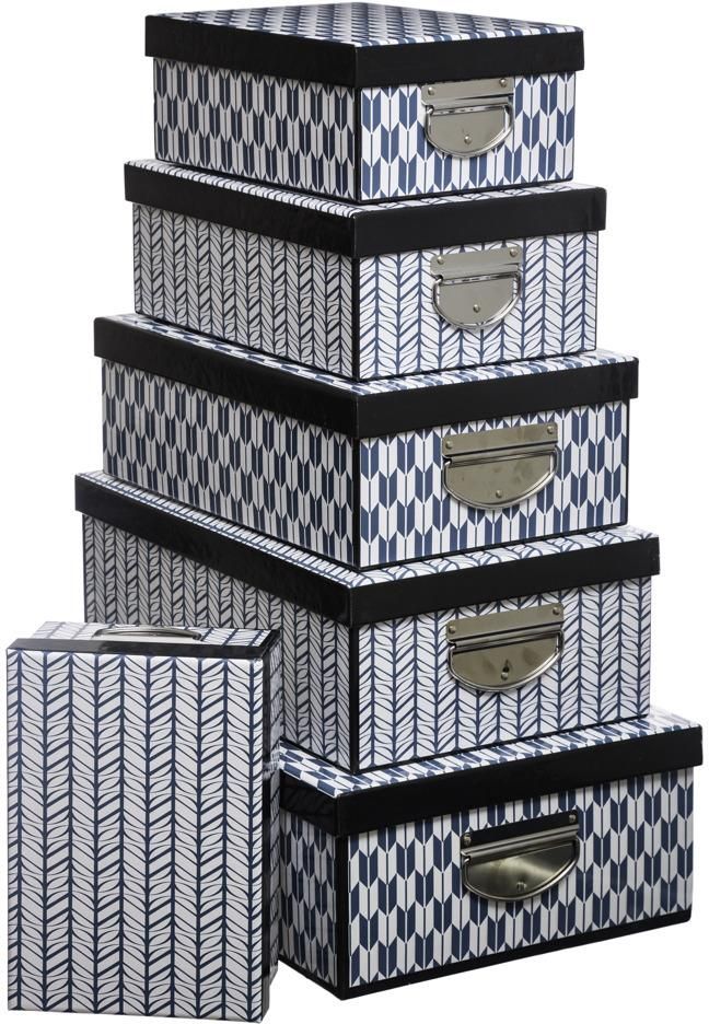 5Five Simple Smart Zestaw Stylowych Pudeł Z Pokrywami 6 Sztuk ...