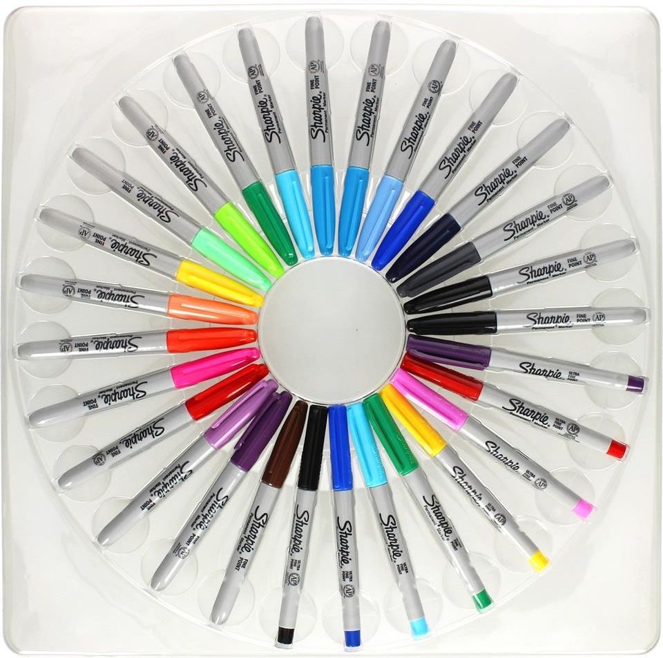 Markery permanentne 1.00mm 28kol PAW Sharpie Fine + Ultra Fine - Ceny i ...