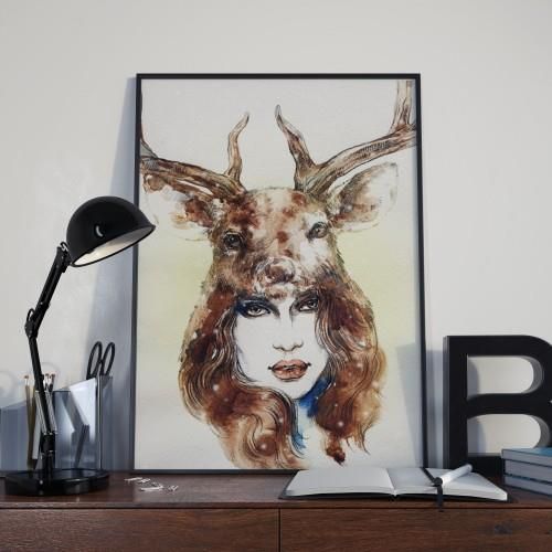 4Rooms Plakat Kobieta Z Rogami - Opinie i atrakcyjne ceny na Ceneo.pl