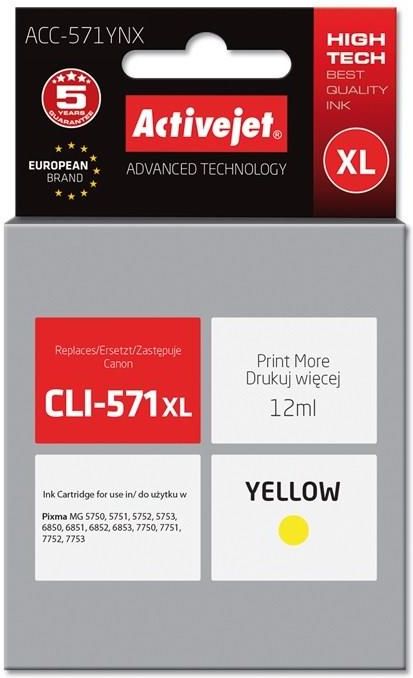 Tusz Activejet ACC-571YNX Tusz do Canon CLI-571Y XL żółty do drukarki ...