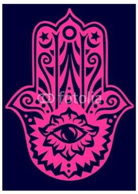 Decormint Plakat Premium Hamsa Ręka Fatimy Ochrona Amuletu Symbol ...