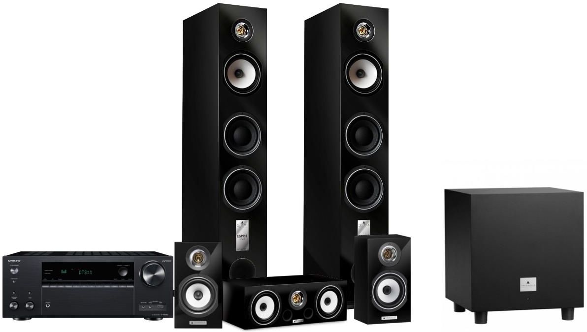Kino domowe Onkyo TX-NR686 + Triangle Esprit Heyda EZ + Voce EZ + Antal ...