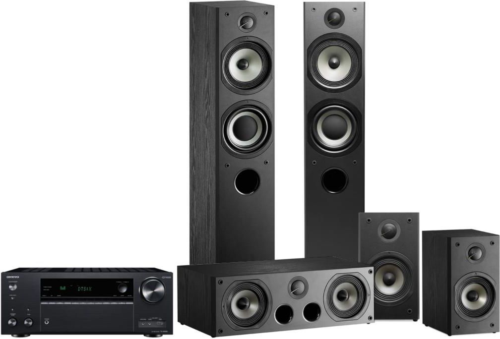 Kino domowe Onkyo TX-NR686 + Triangle Plaisir Kari + Lymna + Alectis ...