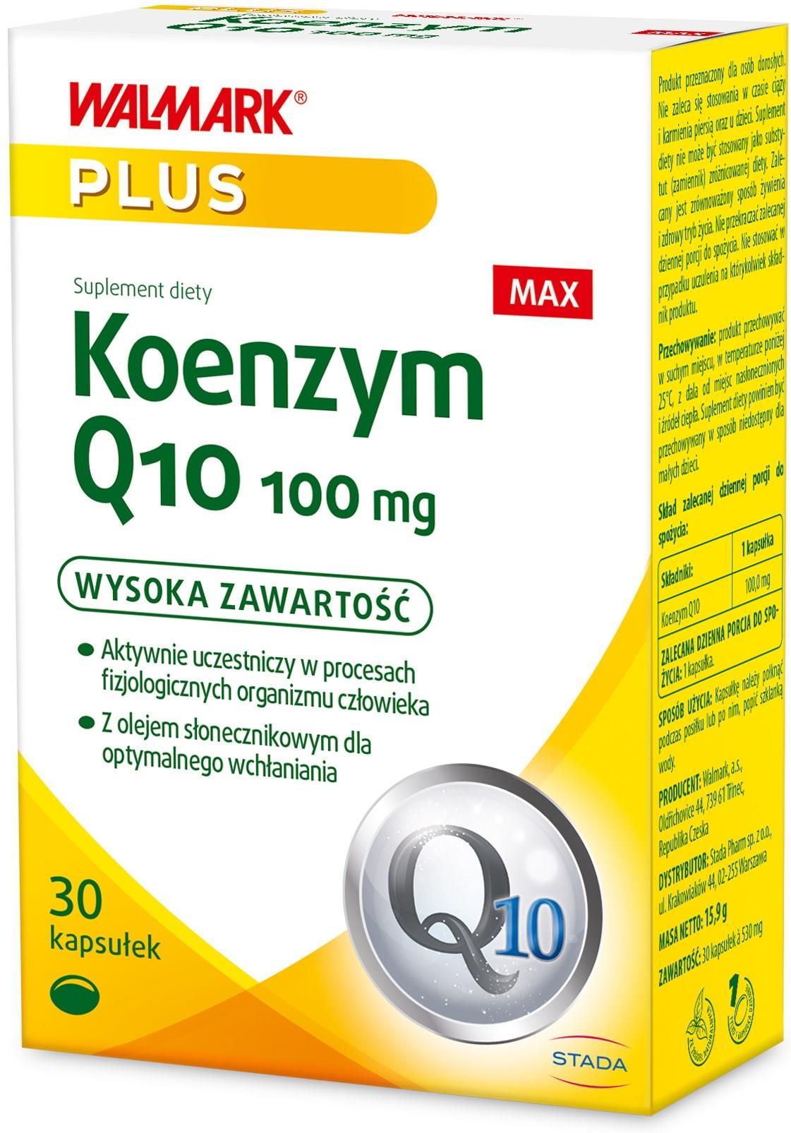 Walmark Koenzym Q10 Max 100mg 30kaps. - Opinie i ceny na Ceneo.pl