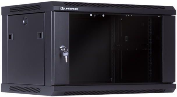 Linkbasic Szafa Wisząca Rack 19 6U 600X450Mm Czarna Drzwi Przednie ...