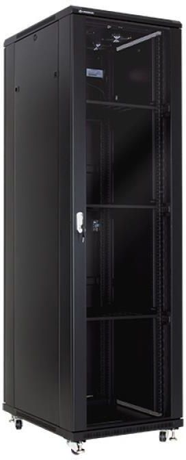 Linkbasic Szafa Stojąca Rack 19 42U 600X800Mm Czarna Drzwi Przednie ...