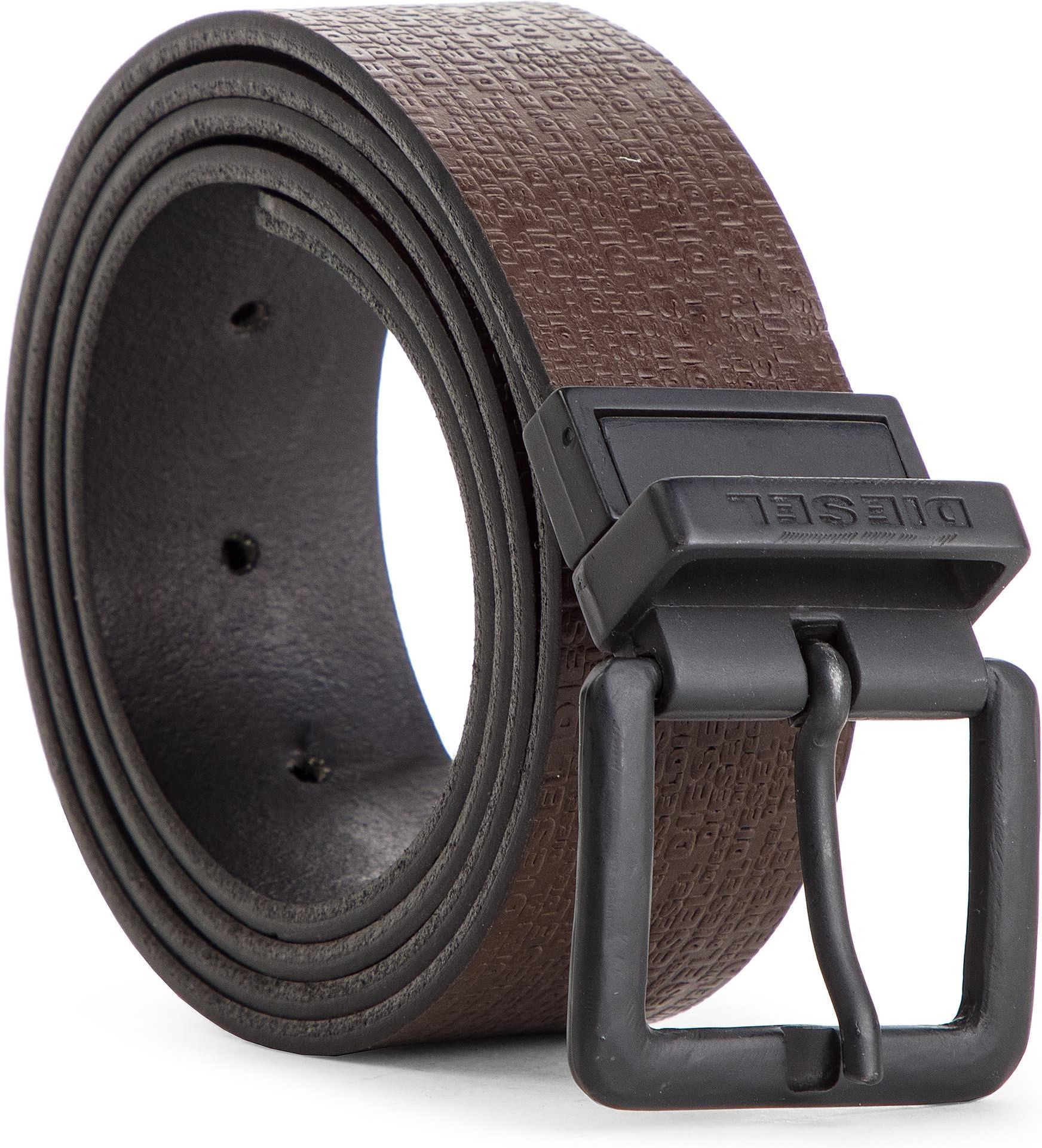 Pasek Męski DIESEL - B-Twin X03968 PR623 100 Black/Dark Earth H6045 ...