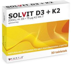 Solvit D3 + K2 30 tabl - Opinie i ceny na Ceneo.pl