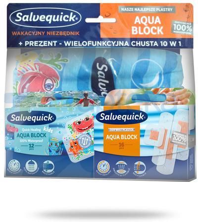Salvequick Wakacyjny niezbędnik Zestaw Aqua Block plastry 12 szt ...