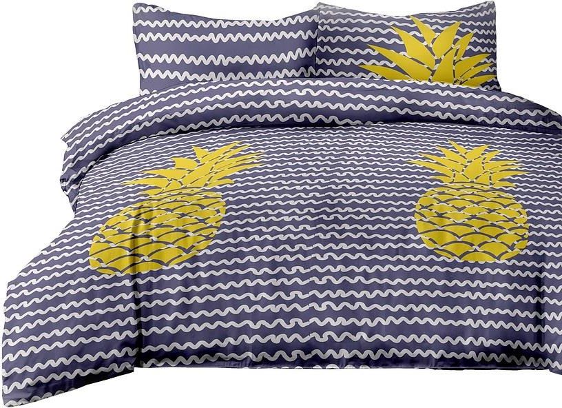 Amelia Home Pościel Basic Pineapple Granatowa 200X200 Cm - Opinie i atrakcyjne ceny na Ceneo.pl