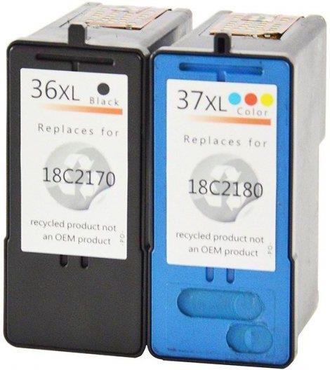 Tusz Print.ink Komplet tuszy do Lexmark X3650 Z2420 X4630 36XL + 37XL ...