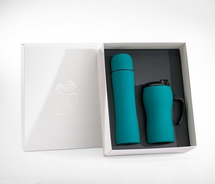 Colorissimo Zestaw Fluo Termos 500Ml + Kubek Termiczny 450Ml Turkusowy - Ceny i opinie - Ceneo.pl