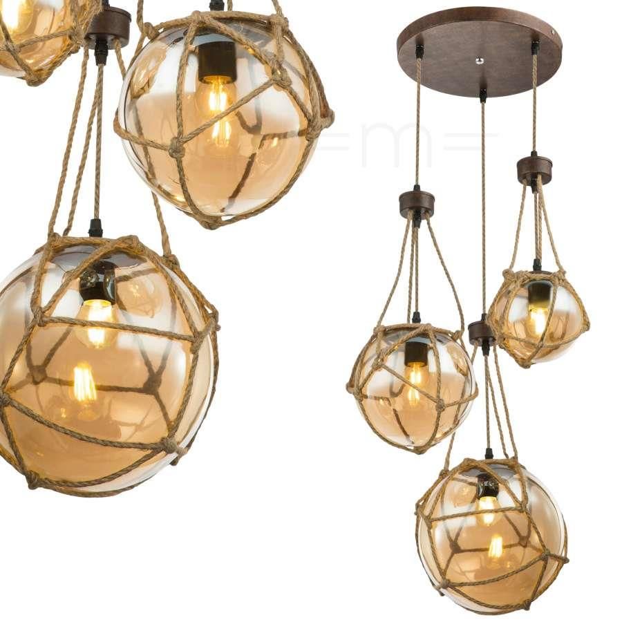 Globo Tiko 15859 3H Zwis 2X40W + 1X25W E27 Brązowa / Rdzawa - Opinie i atrakcyjne ceny na Ceneo.pl