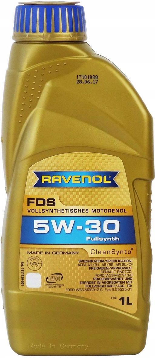 Olej silnikowy Ravenol Fds 5W30 Cleansynto A1/B1 A5/B5 1L Rav5W30Fds1L ...