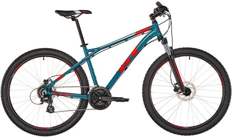 GT Aggressor Expert Satin Slate Blue Red Grey 27.5 2019 - Rowery ...