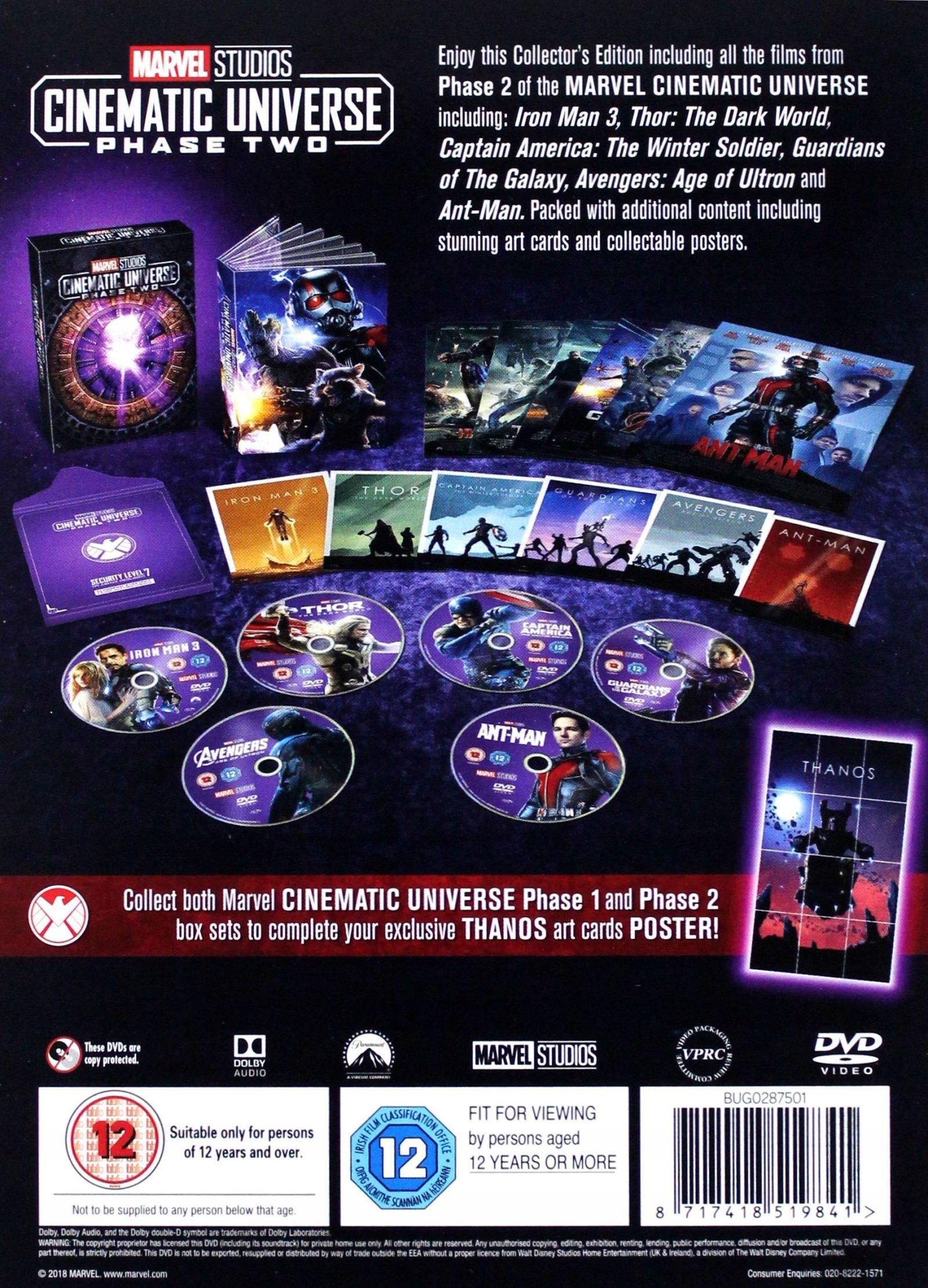 Film DVD Marvel Cinematic Universe - Phase Two: Iron Man 3 / Thor The ...