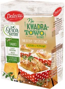 Delecta Słone Muffiny Drożdżowe Cheddar I Przyprawy 280G - Ceny i ...