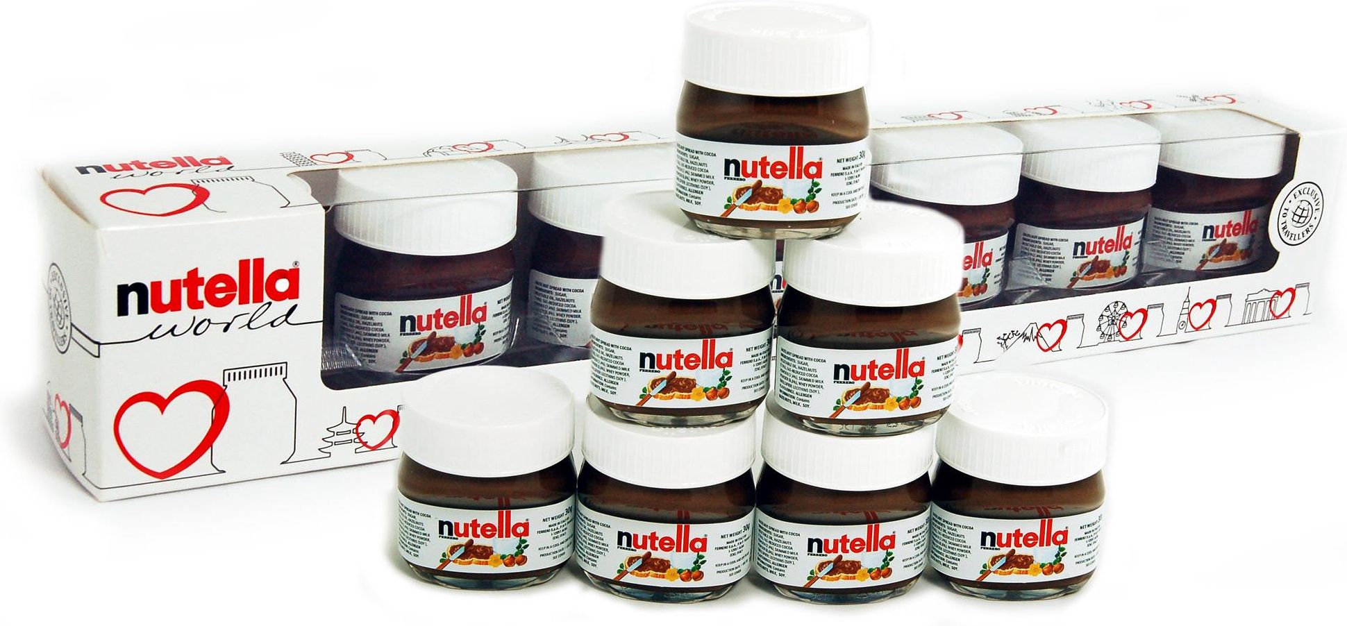 Ferrero Opakowanie Prezentowe 7 X 30G Kremu Nutella W Mini Słoiczkach ...
