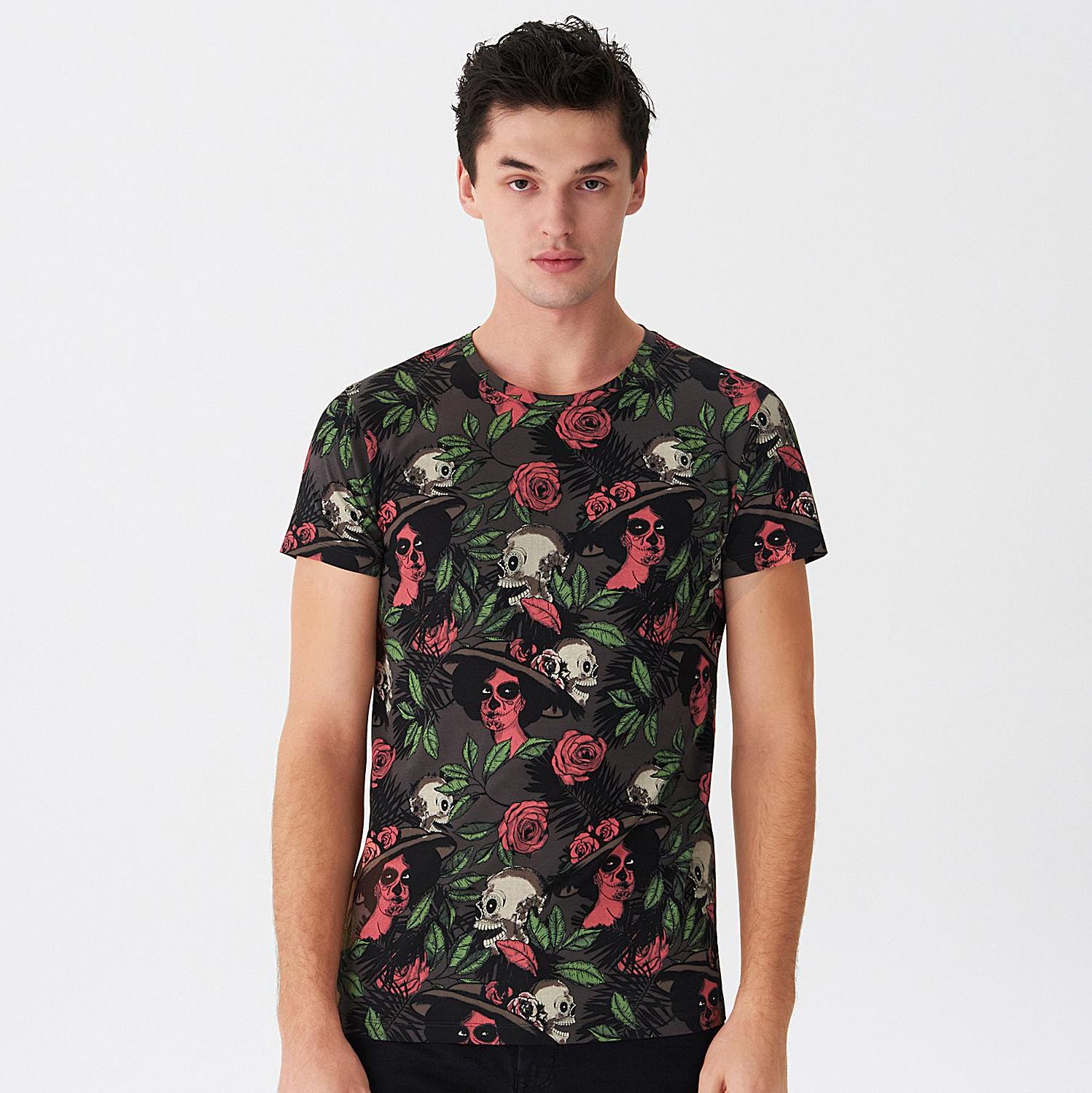 House - T-shirt z nadrukiem all over - Szary - Ceny i opinie - Ceneo.pl