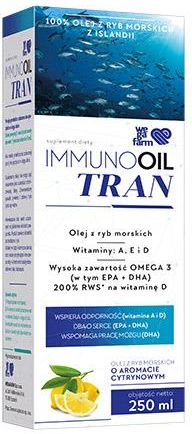 Wegafarm Immuno Oil Tran Olej Z Ryb Morskich Islandii 250Ml - Opinie i ...