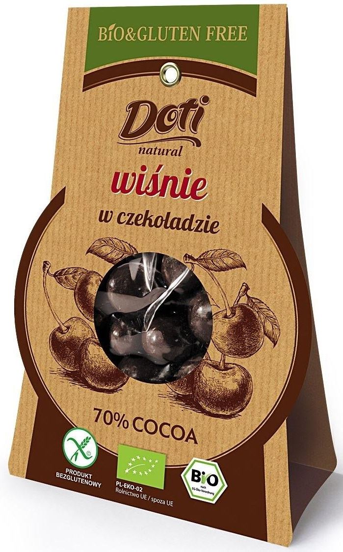 Doti Wiśnie W Czekoladzie Deserowej Bezglutenowe Bio 50G - Ceny i ...