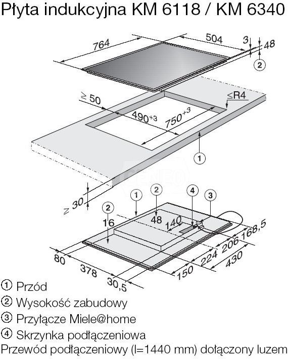 Płyta elektryczna Miele KM 6118 - Ceneo.pl