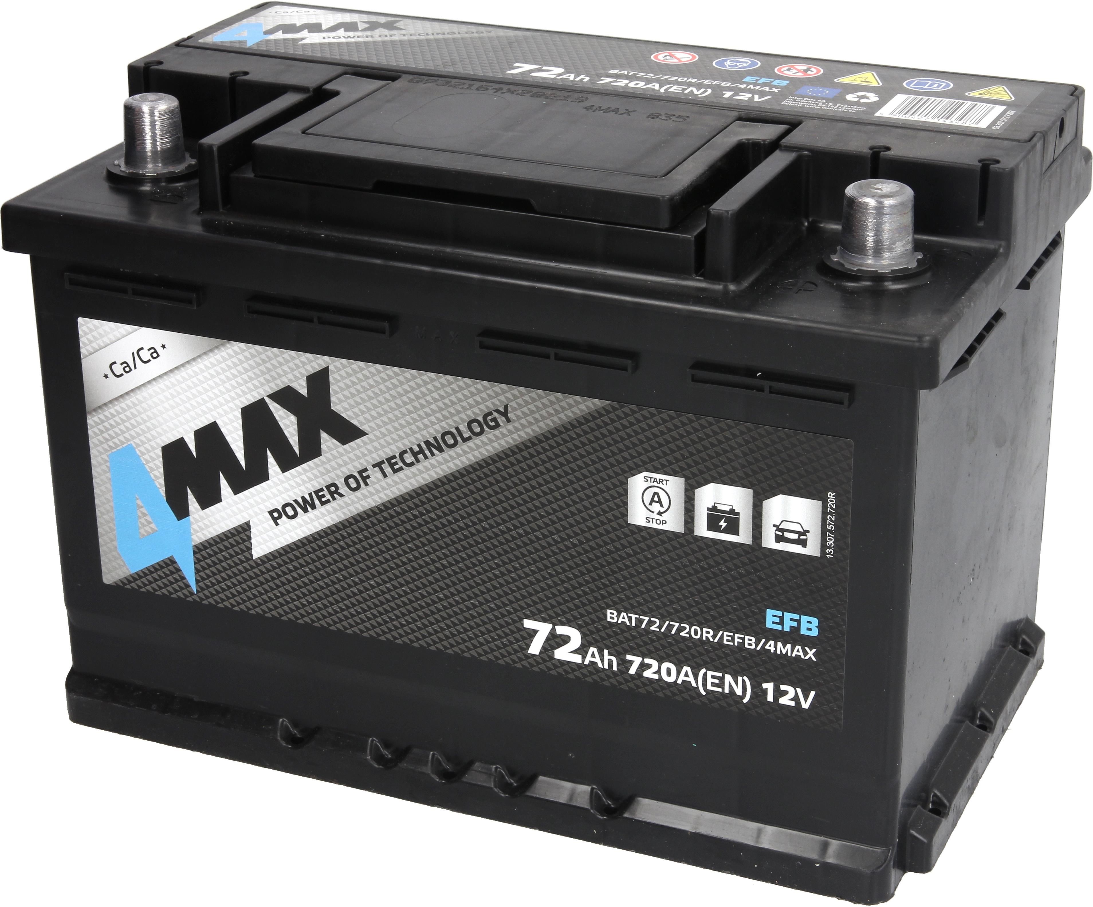 Akumulator Rozruchowy 4Max Bat72/720R/Efb/4Max - Opinie i ceny na Ceneo.pl