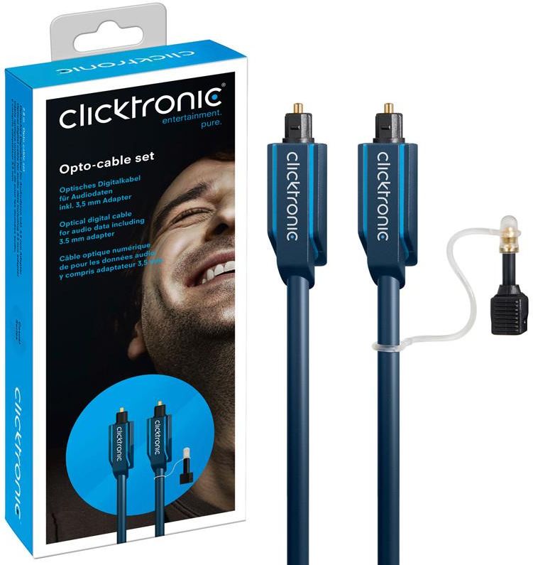 Clicktronic Kabel optyczny Toslink T-T + Jack 2m (CLICKCKO70368 ...