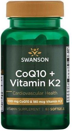 Swanson Koenzym Q10 100mg + K2 180mcg 60kaps. - Opinie i ceny na Ceneo.pl