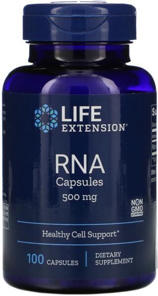 Life Extension RNA Ribonucleic Acid Kwas Rybonukleinowy 500mg 100 kaps ...
