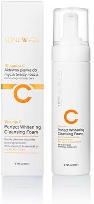 Sunew Med Aktywna pianka enzymatyczna do mycia twarzy i oczu z witaminą ...