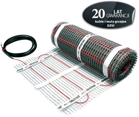 Ogrzewanie podłogowe DEVImat 100T (DEVImat DTIF), 1000W 10m2 0,5mx20,0m nr. 140F0427 - Opinie i ...