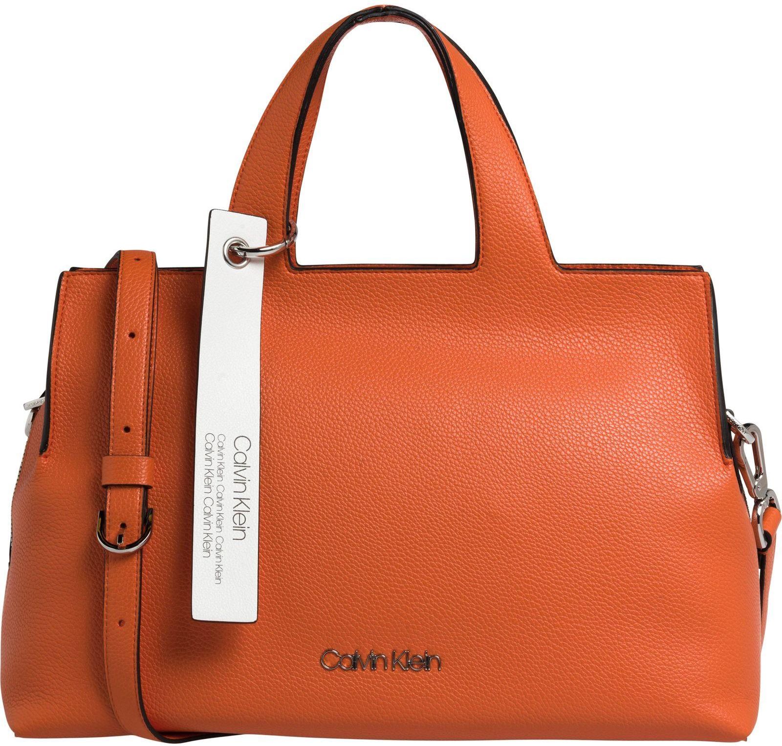 Calvin Klein pomarańczowe torebka Neat Tote Orange Peel - Ceny i opinie ...