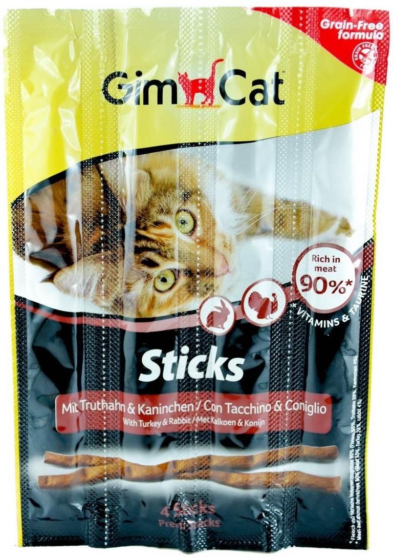 Karma Gimpet Gimcat Sticks Paluszki Indyk Królik Tauryna 4Szt - Ceny i opinie - Ceneo.pl