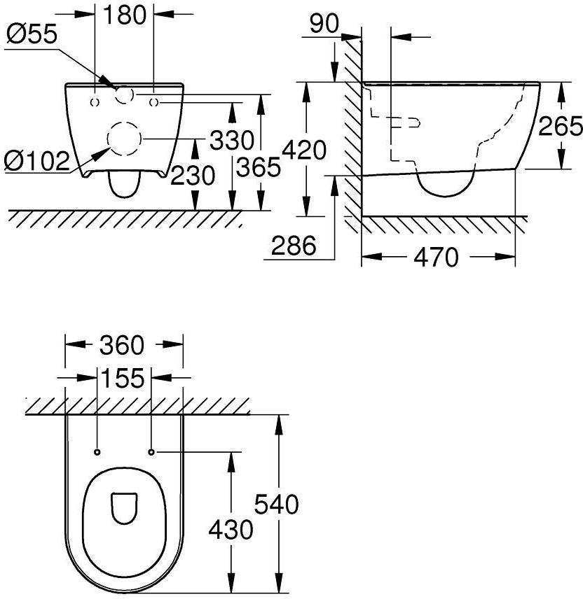 Miska WC Grohe Essence 54x36 3957100H - Opinie i ceny na Ceneo.pl