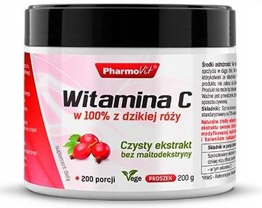 Pharmovit Witamina C 100% Z Dzikiej Róży 200G - Opinie i ceny na Ceneo.pl