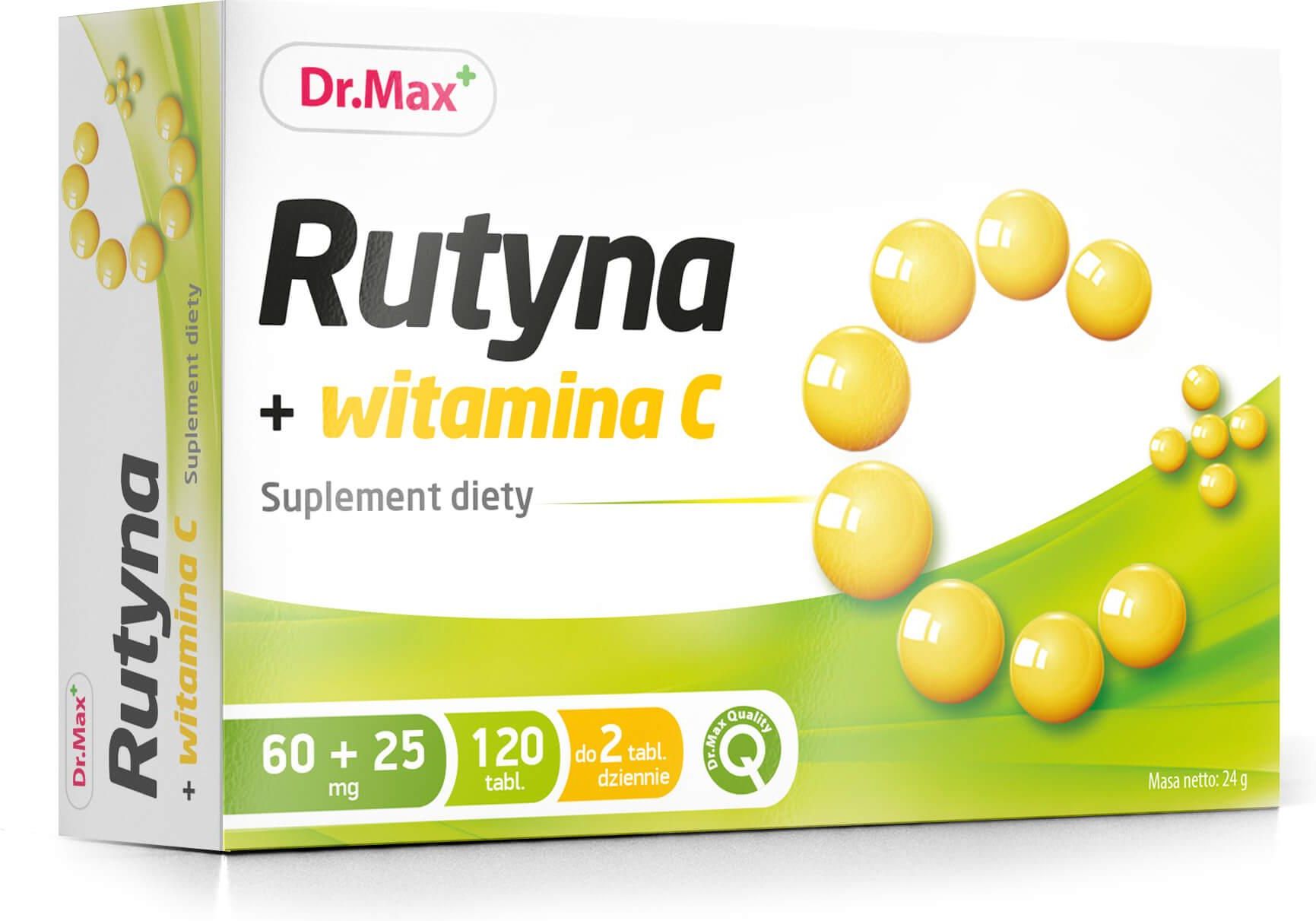 Dr.Max Rutyna + Witamina C 120 tabl - Opinie i ceny na Ceneo.pl