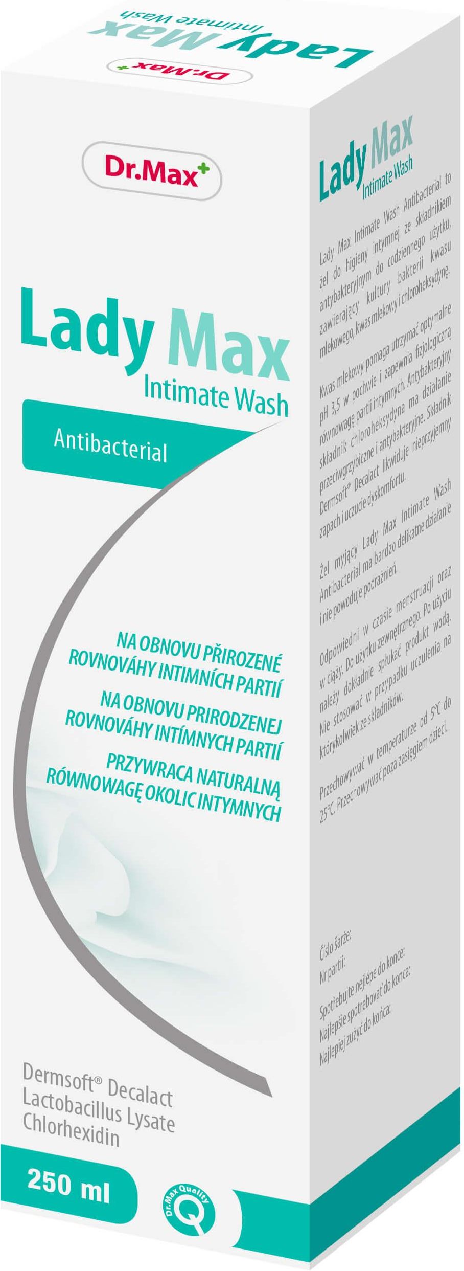 Lady Max Intimate Wash Antibacterial antybakteryjny żel do higieny ...