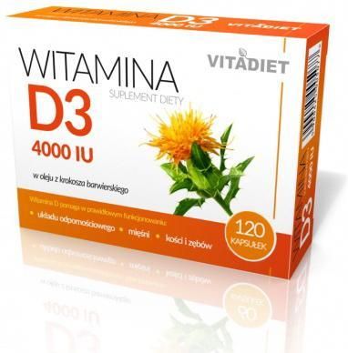 Vitadiet Witamina D3 4000 Iu 120 kaps - Opinie i ceny na Ceneo.pl