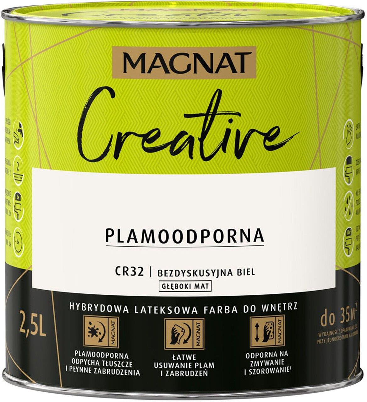 Farba Magnat Creative CR32 Bezdyskusyjna Biel 2,5L - Opinie i ceny na ...