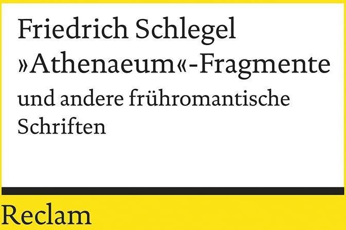 Athenaeum-Fragmente und andere frhromantische Schriften (Schlegel ...