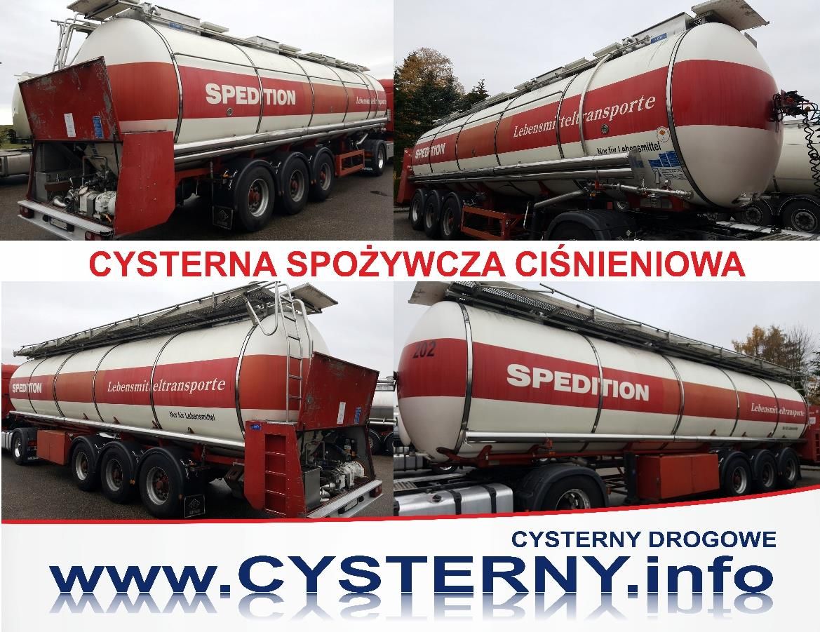 CYSTERNA SPOŻYWCZA CIŚNIENIOWA, 2000, 36.000L/3 - Opinie i ceny na Ceneo.pl