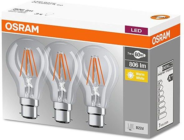 Osram Zestaw Led B22D 7W = 60W 806Lm 2700K 3Pak (4058075819498) - Opinie i atrakcyjne ceny na ...