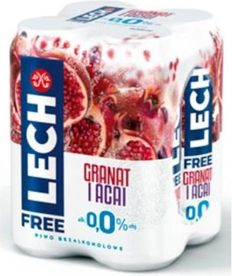 Lech Free Piwo Bezalkoholowe Granat Acai 4X500Ml - Ceny i opinie - Ceneo.pl