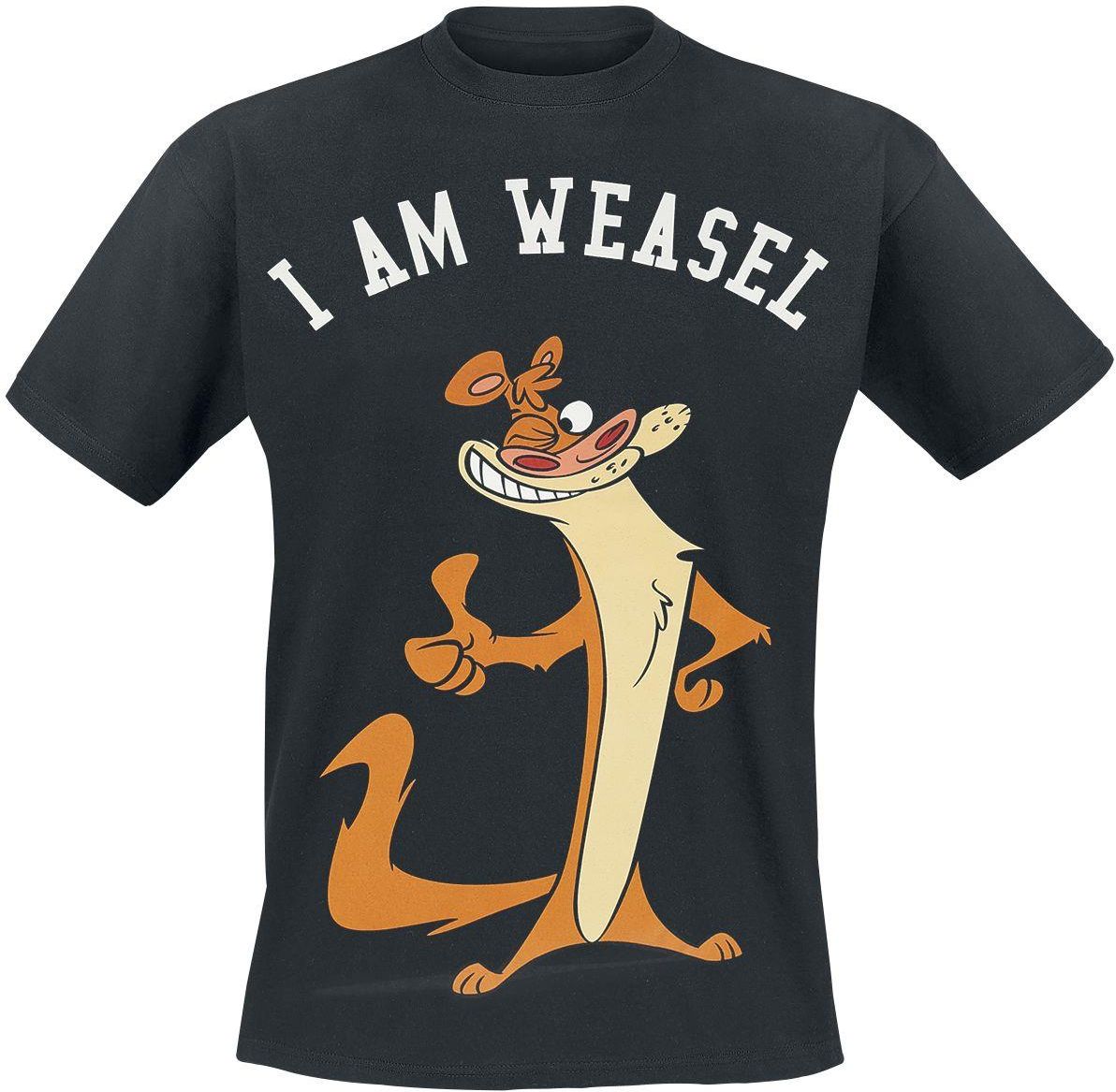 I Am Weasel - Weasel And Baboon - T-Shirt - Mężczyźni - czarny - Ceny i ...