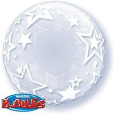 Gemar Qualatex Bubble Deco Gwiazdki 24 Balon Foliowy Transparentny ...